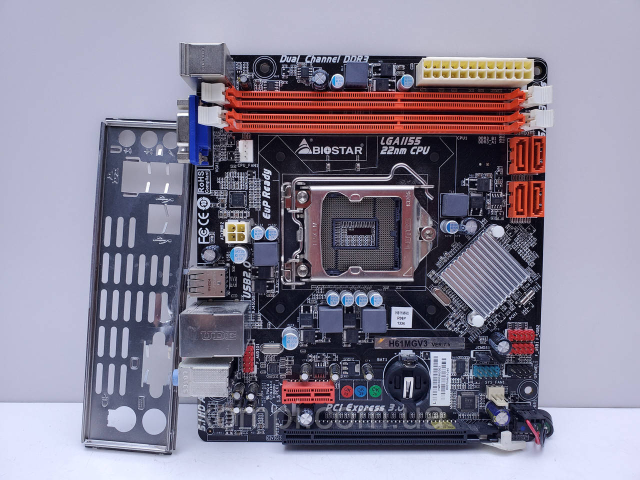 Купити Материнська плата BIOSTAR H61MGV3 (Socket 1155,Mini ITX,DDR3,б/у ...