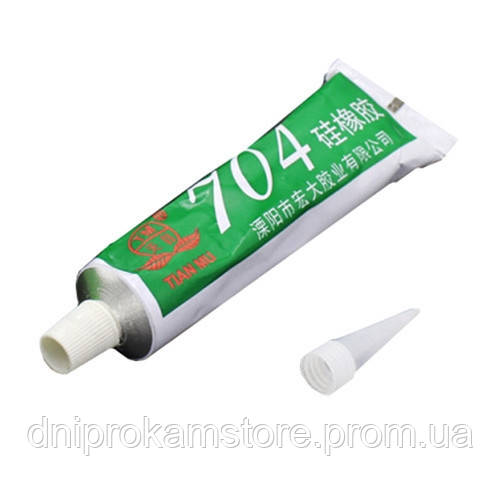 Купить Клей силиконовый 704 герметик термостойкий резина для электроники, белый, цена 132 ...