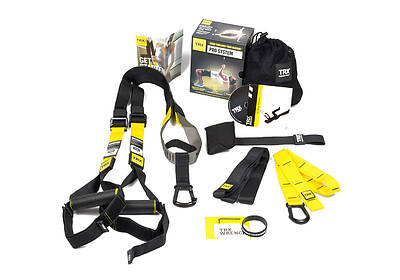 TRX PRO Pack-3 петлі для функціональних тренувань з обгумованими ручками комплект для дому і ...