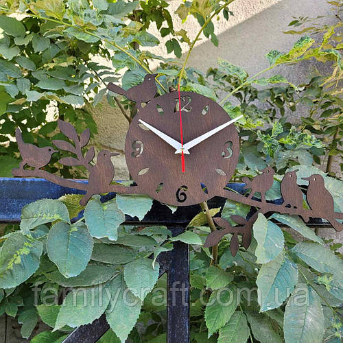 Купить Настенные деревянные часы с птицами с бесшумным механизмом, цена ...