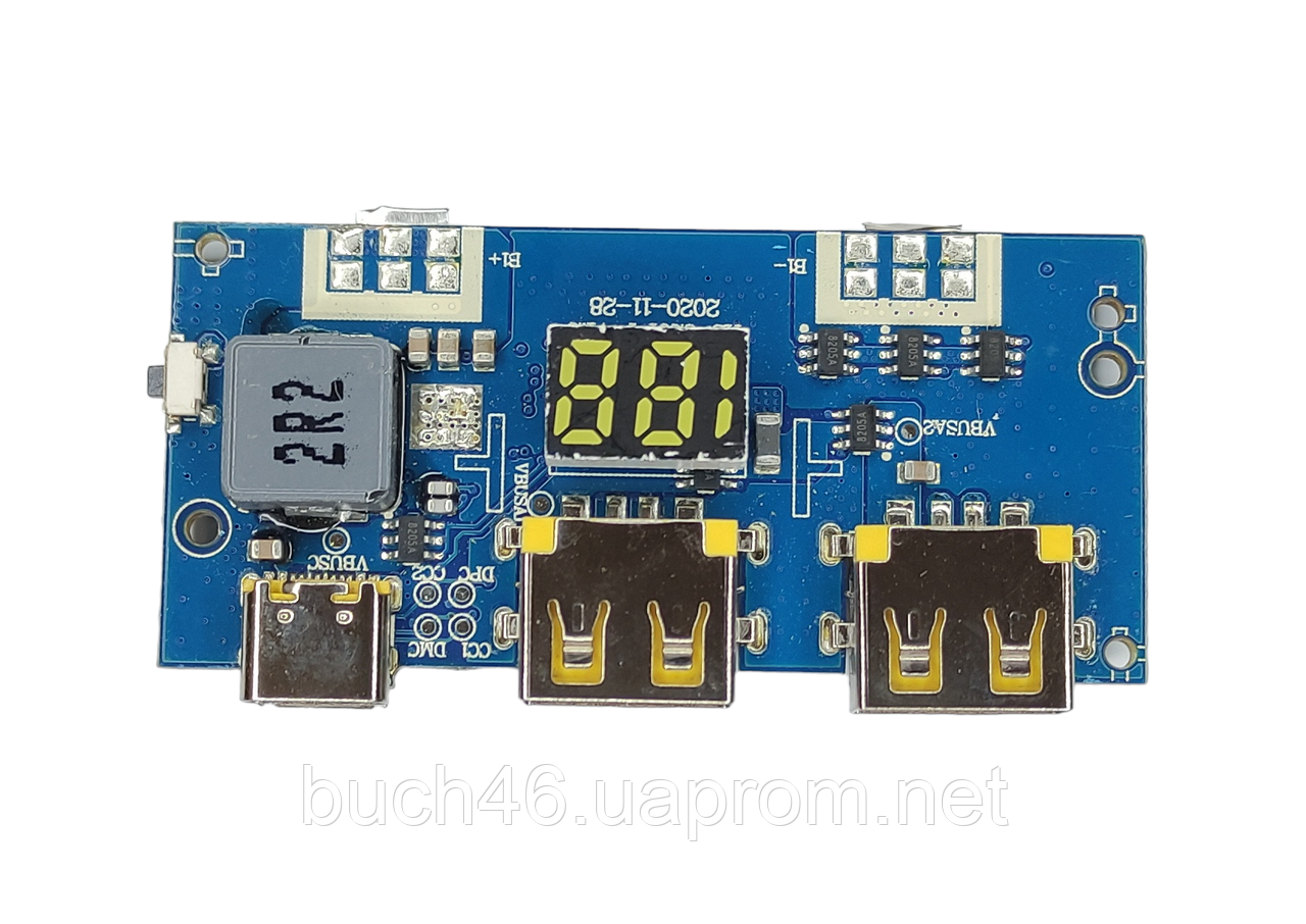 Плата повербанка 22W SW6208 SW6206 с LED дисплеем type-c PD QC3.0 ...