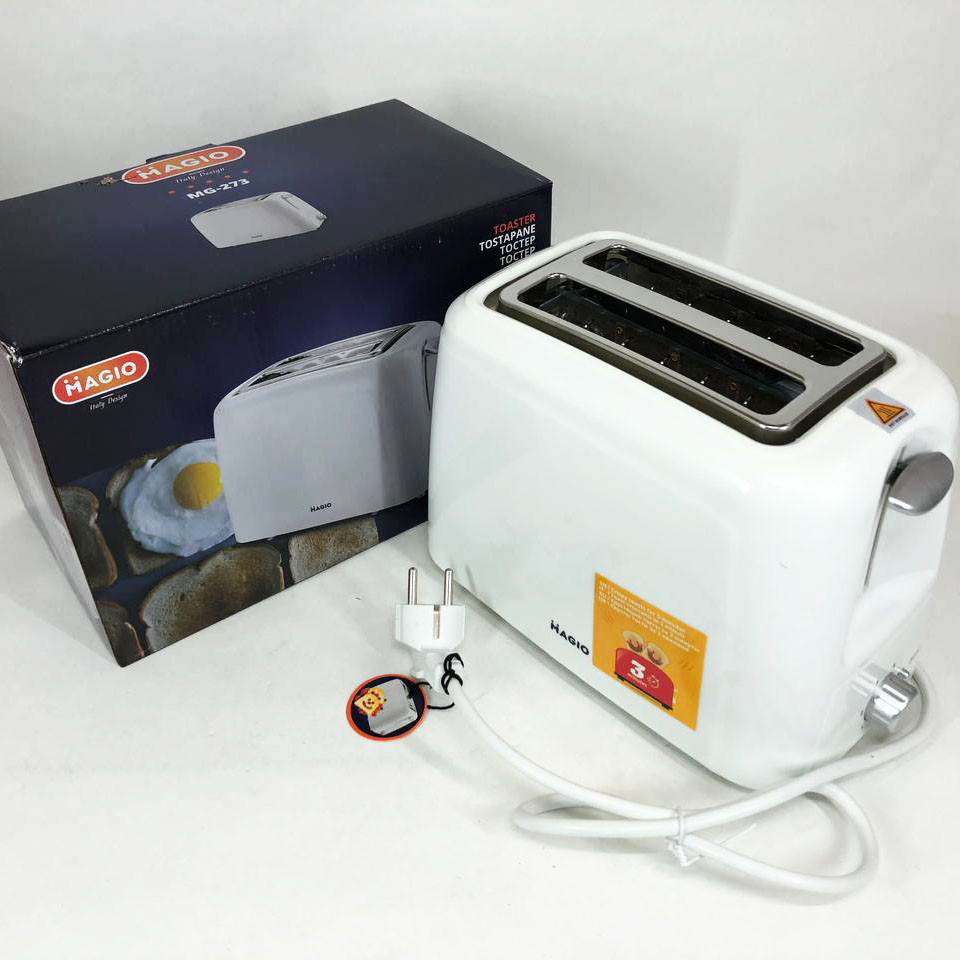 Тостер MAGIO MG-273, маленький тостер, тостерниця для бутербродів, тостер для хліба. Колір ...