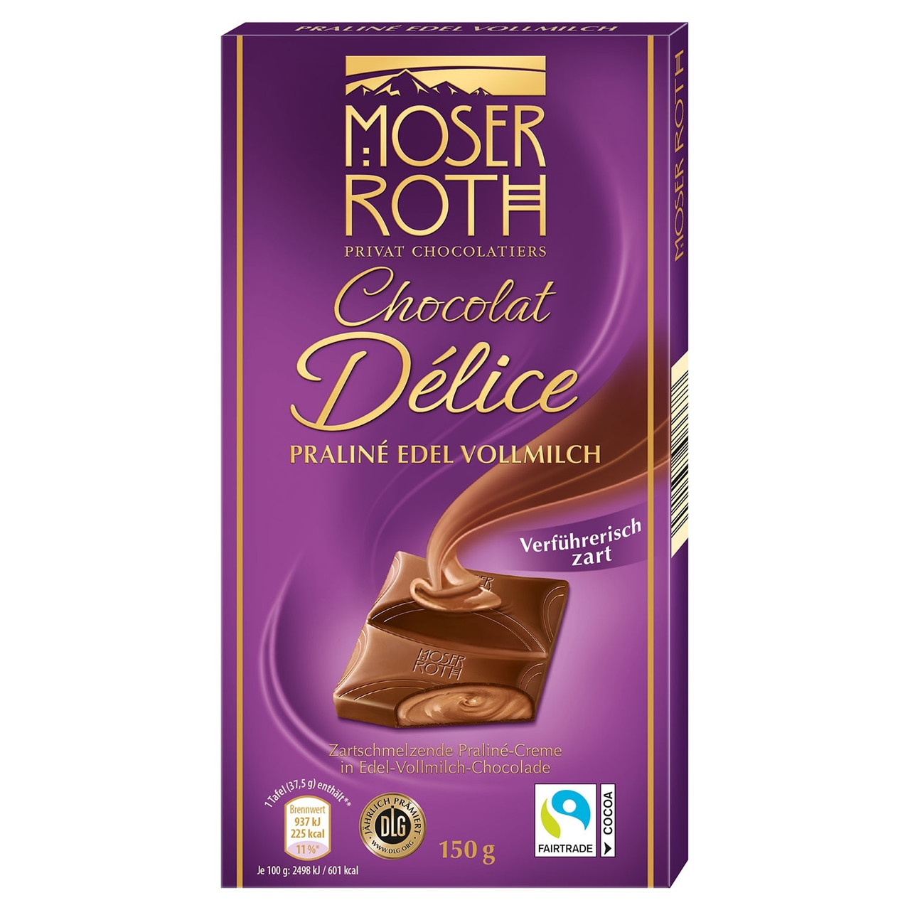 Купить Шоколад Молочный Moser Roth Chocolat Delice Praline Edel ...