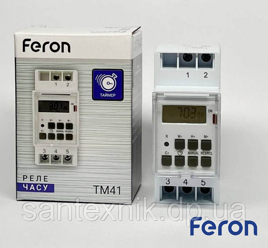 Реле времени электронное Feron TM41 для монтажа на DIN рейку, цена: 460 ...