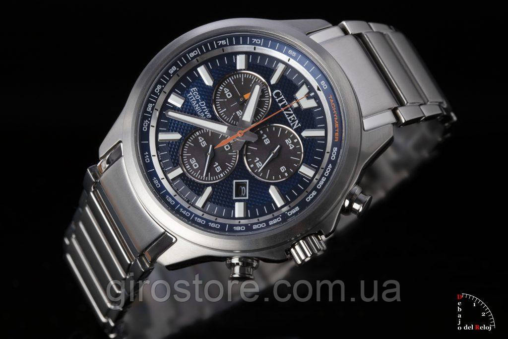 Титановий чоловічий годинник Citizen Eco-Drive AT2471-58L. Сонячна ...