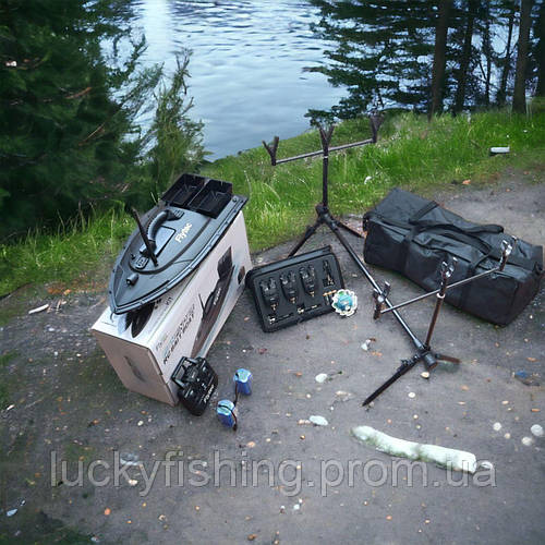 Кораблик для рыбалки в наборе Flytec 2011-5 + род под на 3 уд ...