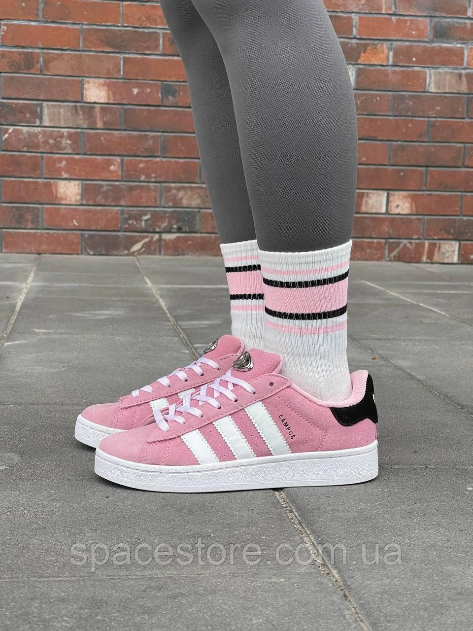 Женские кроссовки Adidas Campus 00s Pink замша текстиль адидас кампусы ...