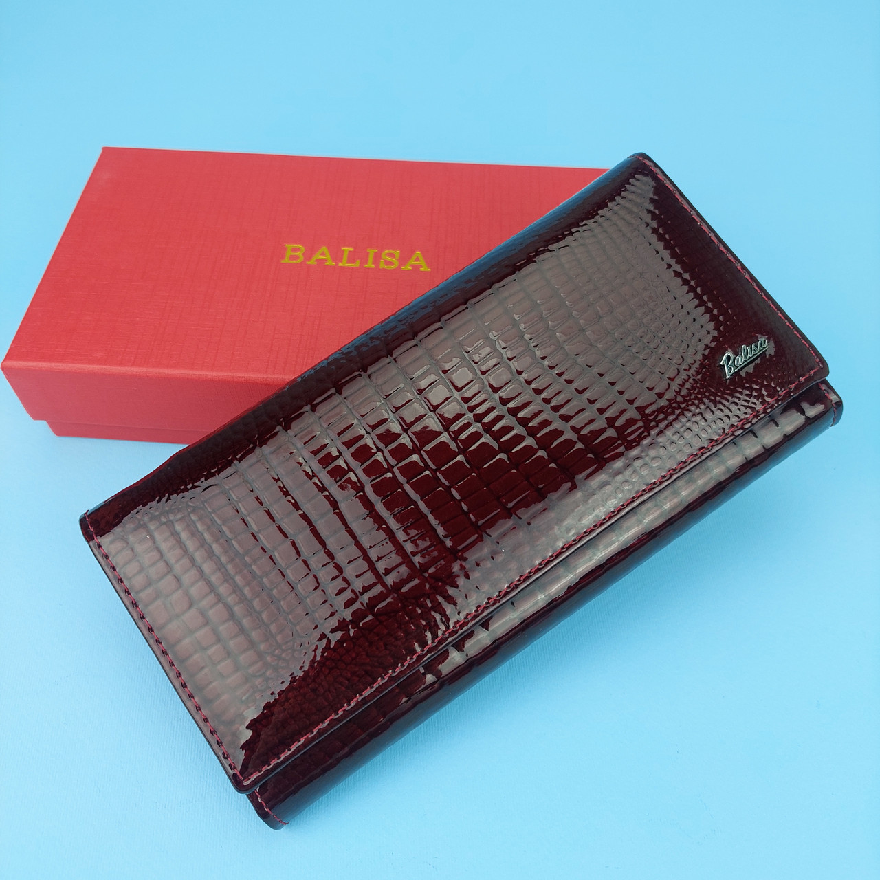 Гаманець жіночий Balisa шкіряний бордовий лак (ID#1984119626), ціна ...