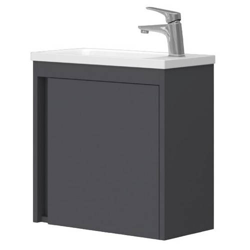 Тумба із умивальником DEVIT Small 50x50.8x25см підвісна сіра 193912 ...