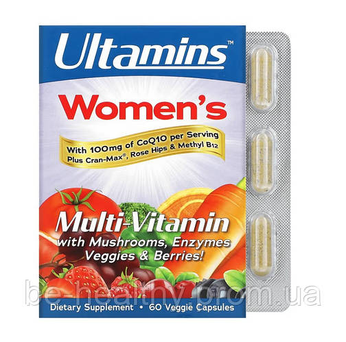 Мультивітаміни для жінок з CoQ10, гриби, ферменти, овочі та ягоди ...