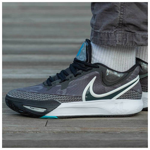 Мужские кроссовки Nike Air Zoom Strobel Kyrie 9 Grey Black White, серые ...