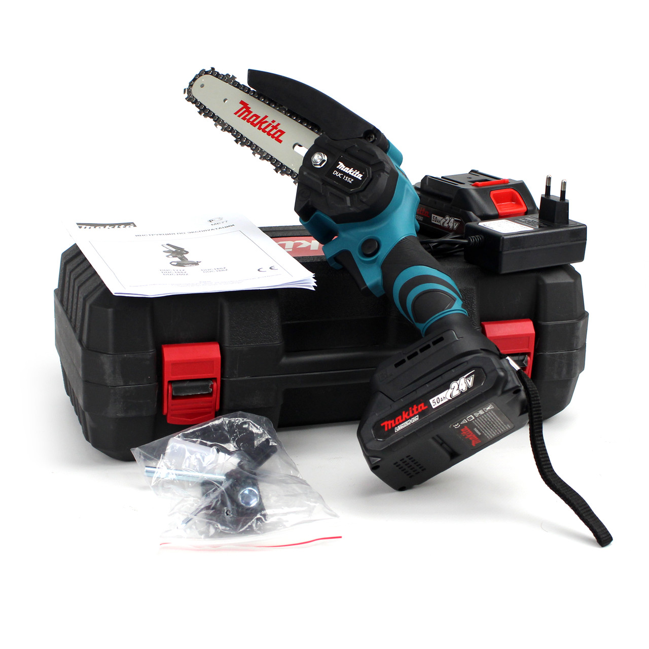 Аккумуляторная мини-пила Makita DUC155 с 2 АКБ по 24V 5 для дома ,Пилы ...