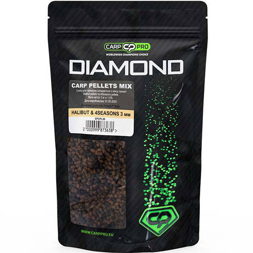 Пеллетс-микс Carp Pro Carp Pellets Mix Hallibut and 4Sesons 3мм 1кг ...