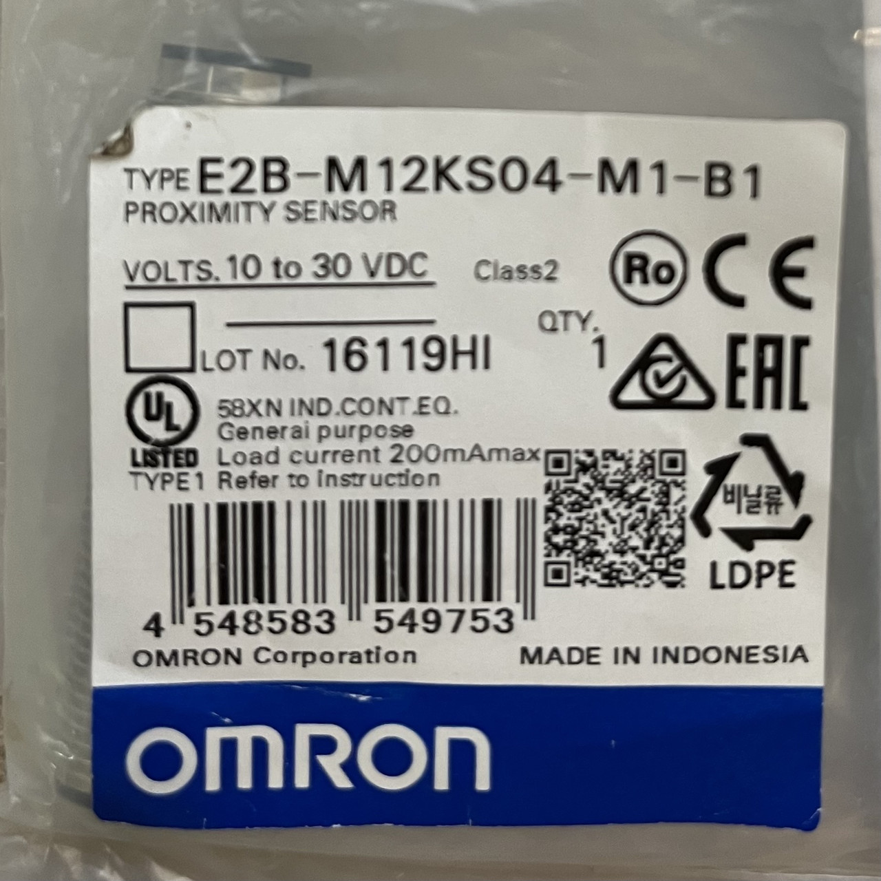 Omron PROXIMITY SENSOR E2B-M12KS04-M1-B1 (ID#1985508448), цена: 200 ₴, купить на Prom.ua