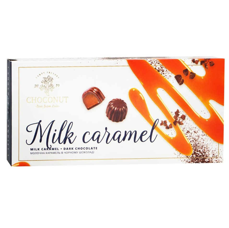 Цукерки шоколадні Choconut Milk Caramel 90г (ID#1985798837), цена: 70 ...