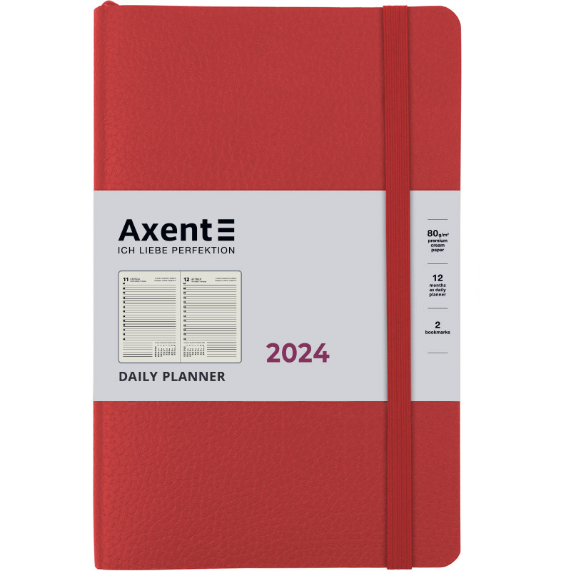 Щоденник датований 2024 Axent Partner Soft Skin 145х210 червоний 8810-24-06-A (ID#1986013787 ...