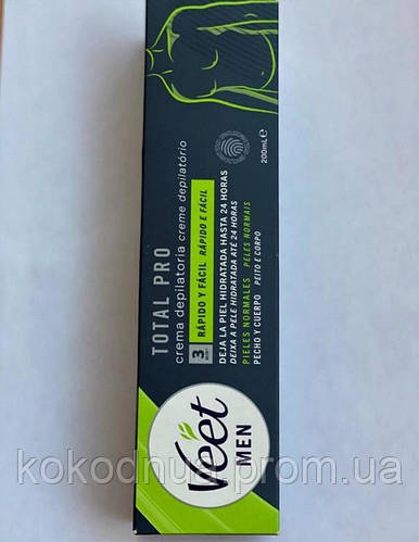 Чоловічий крем Veet для депіляції волосся на тілі 200 мл. Veet men ...
