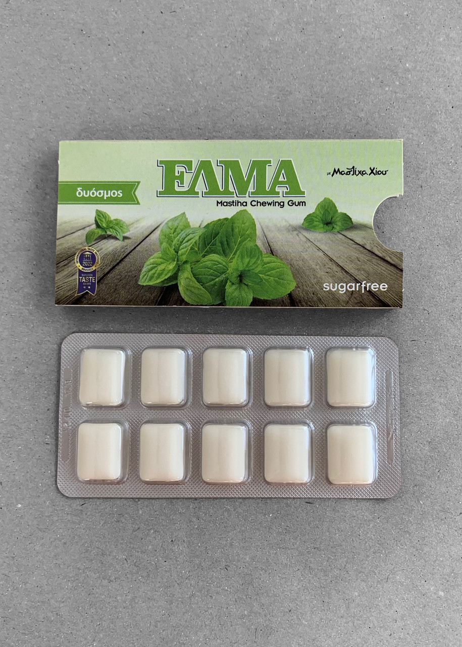 Жевательная Резинка с Мастихой (2,5%) ELMA "Мята" Без Сахара, Греция ...