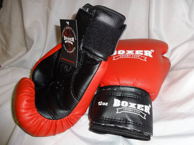Боксерские перчатки 12 oz Boxer Красный (hub_q20m1f) (ID#1985979716 ...