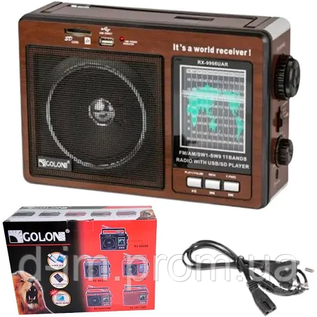 Купить Радиоприемник GOLON RX-9966UAR FM радио Входы microSD USB AUX ...