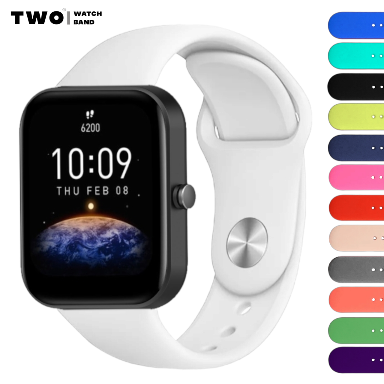 Ремешок для Xiaomi Amazfit Bip 3 / Bip 3 PRO силиконовый Белий (ID ...