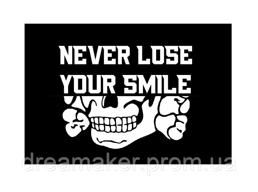 Шеврон Череп "never lose your smile" Шеврони на замовлення Шеврон на ...