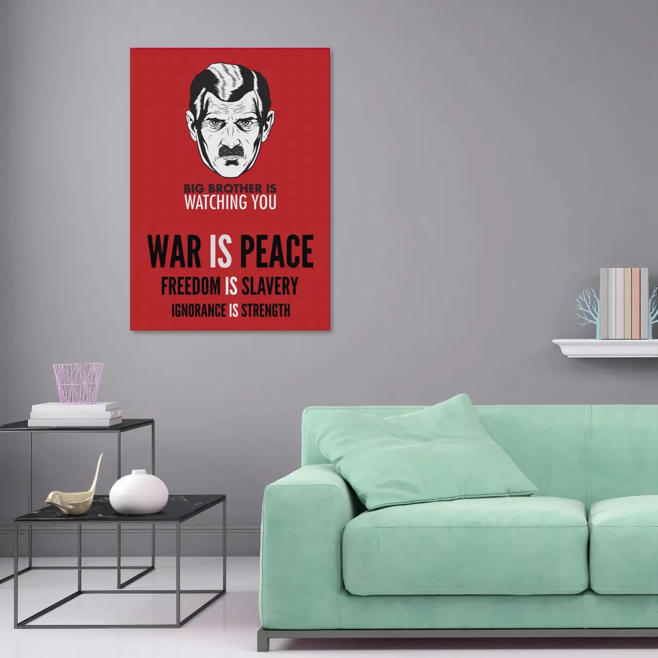 Плакат "Старший Брат, Джордж Орвелл, 1984, Big Brother is watching you ...