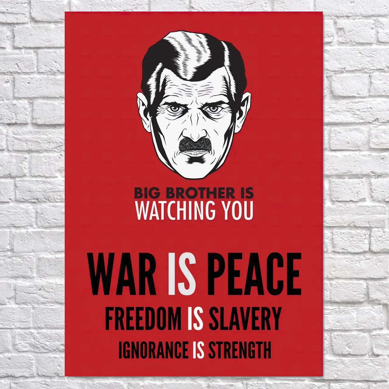 Плакат "Большой Брат, Джордж Оруэлл, 1984, Big Brother is watching you ...