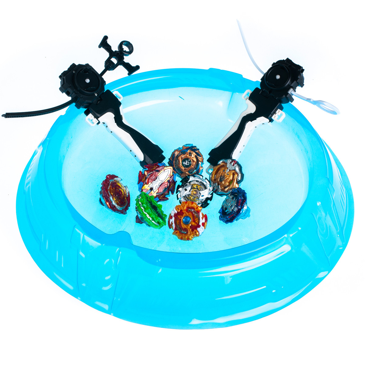 Купити Набір Beyblade Blue Mega Set Arena (Бейблейди 8 штук + 2 пускові ...