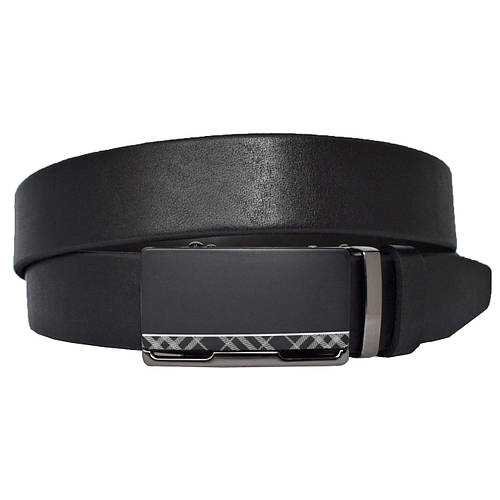 Шкіряний ремінь автомат чорний чоловічий. Пояс із натуральної шкіри для ...