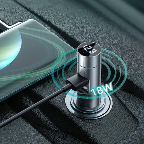 Блютуз трансмиттер для авто BASEUS 2USB, 18W, Фм модулятор блютуз в ...