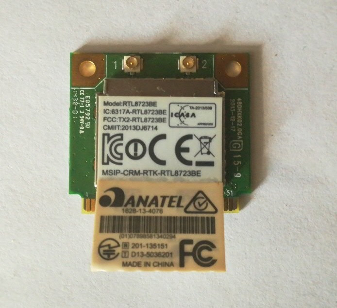 Wi-fi+BT модуль HalfSize Mini pcie Realtek RTL8723BE (2 антенны!) 802. ...