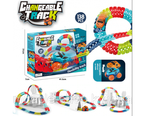 Гибкий автомобильный трек трасса с транспортным средством, Smiki ...