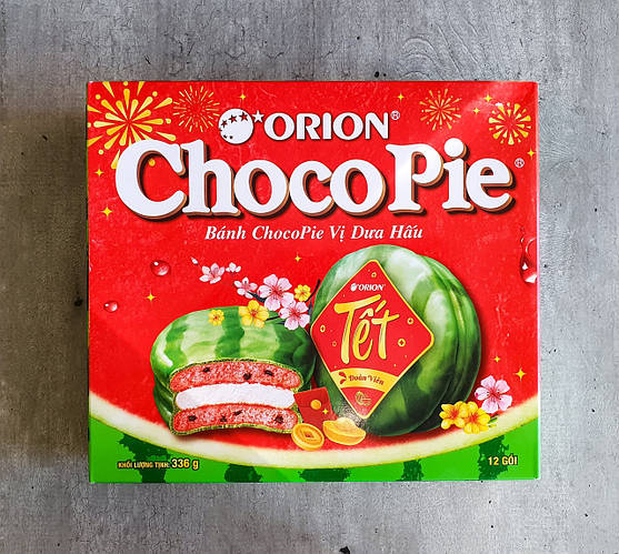 Чокопай ChocoPie Orion шоколадне печиво зі смаком кавуна 336 г 33 г ...