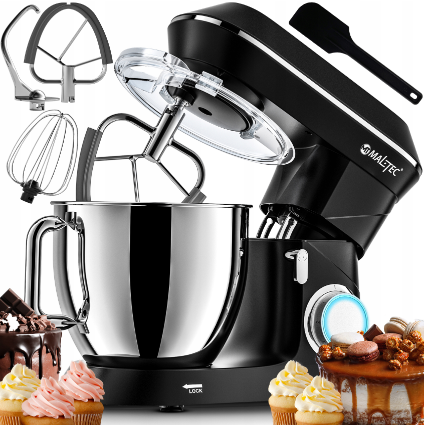 Тестомес миксер планетарный MalTec 2200W Black (Польша): продажа, цена ...