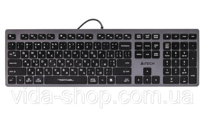 Купить Клавиатура ножничная Fstyler, USB A4Tech FX-50 USB (Grey) - Vida ...