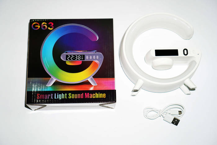Настільна смарт-лампа нічник G63 RGB G-Smart Light з бездротовою ...