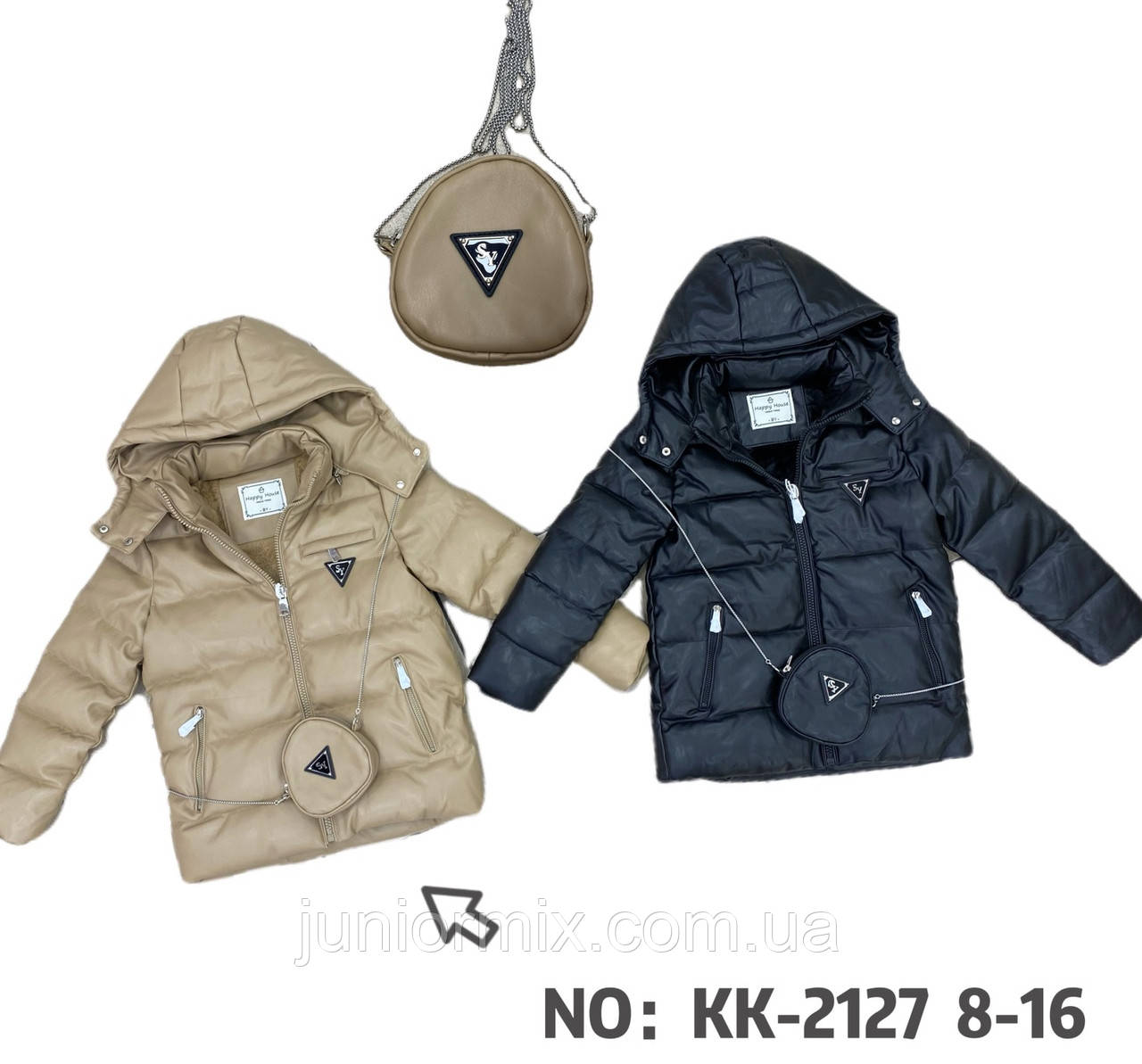 Купить Зимние подростковые куртки для девочек оптом чорная Н-Н♡ в ...