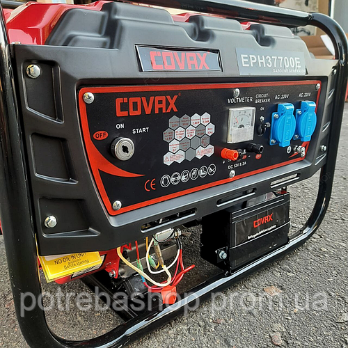 Бензиновый генератор COVAX 3.0 кВт с электростартером Мощный бензиновый ...