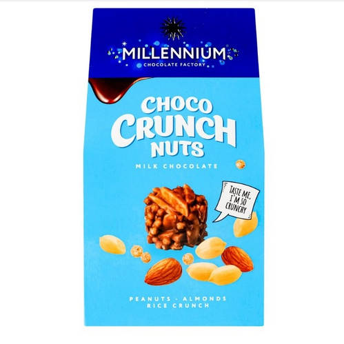 Цукерки шоколадні молочні Millennium Choco Crunch з арахісом, мигдалем ...