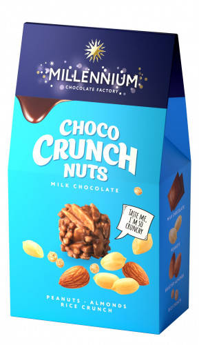 Цукерки шоколадні молочні Millennium Choco Crunch з арахісом, мигдалем ...