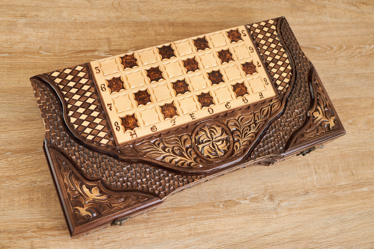 Шахи, шашки та нарди різьблені преміум якості ручної роботи з липи (ID ...