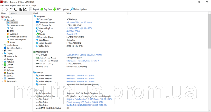 Материнська плата для ноутбука Fujitsu LifeBook S936 Intel Core i5 ...