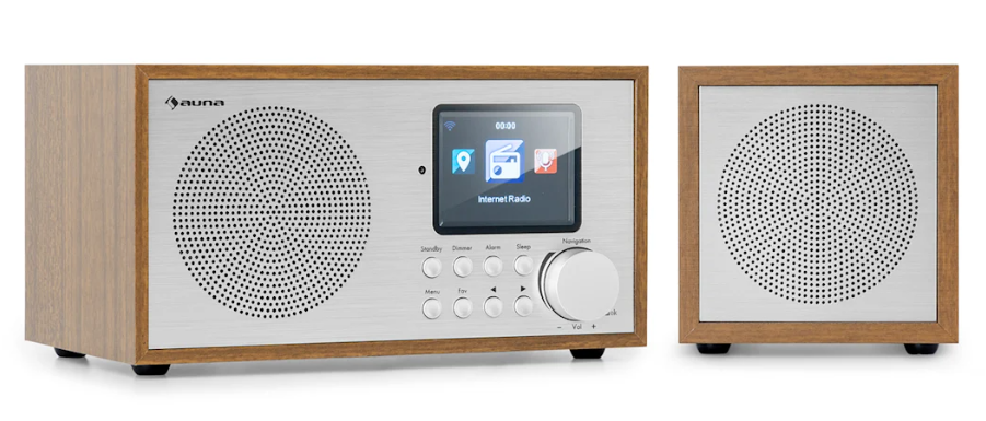 Інтернет-радіо auna Silver Star Mini Two DAB+/FM Wi-Fi, BT, динамік TWS (ID#1994745066), ціна ...