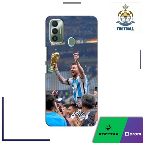 Чехол с картинкой для TECNO Spark 7P (Чемпион Месси) / Чехлы с ...