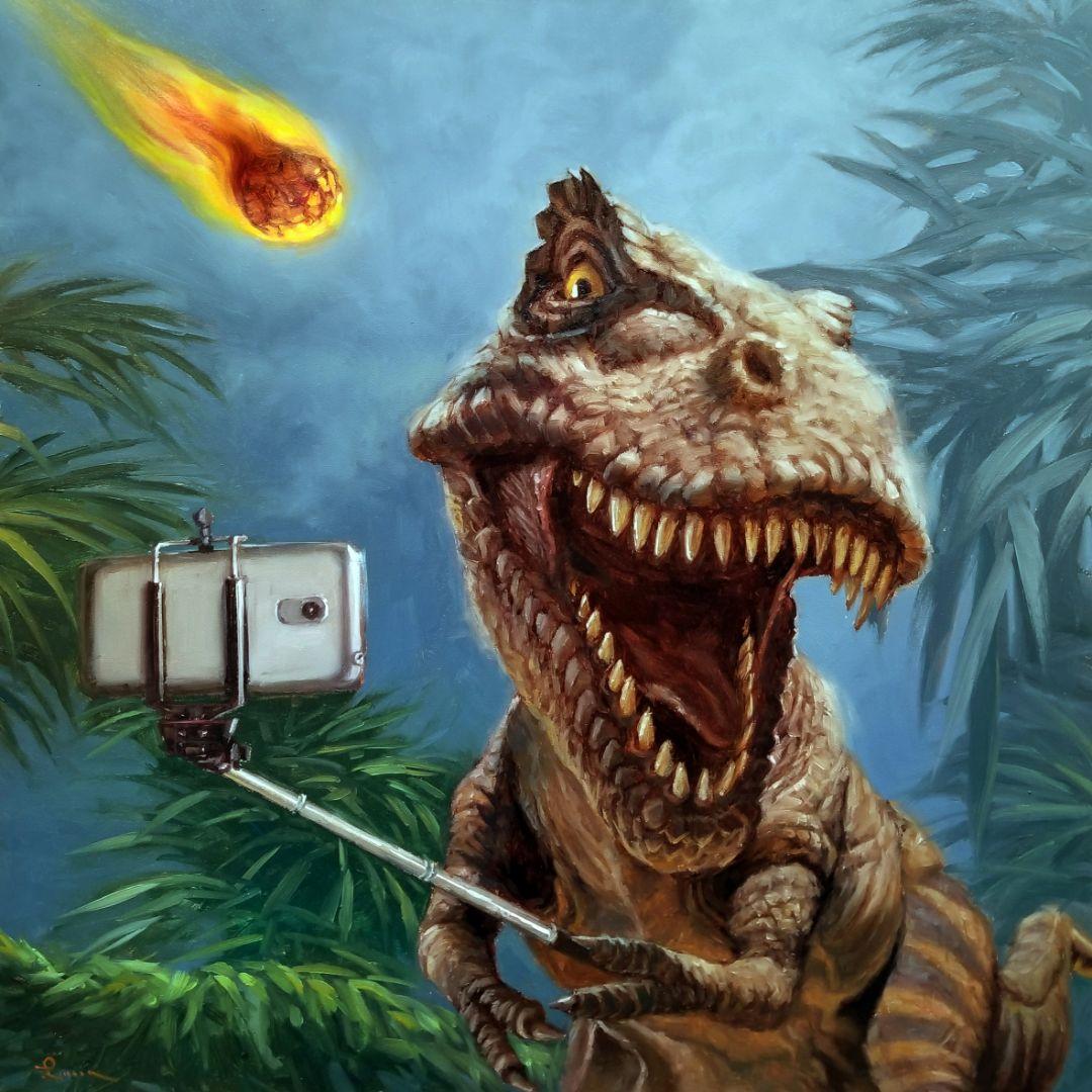 Постеры для стен декоративные на холсте Brushme 40*40 Останнє селфі ©Lucia Heffernan (ID ...