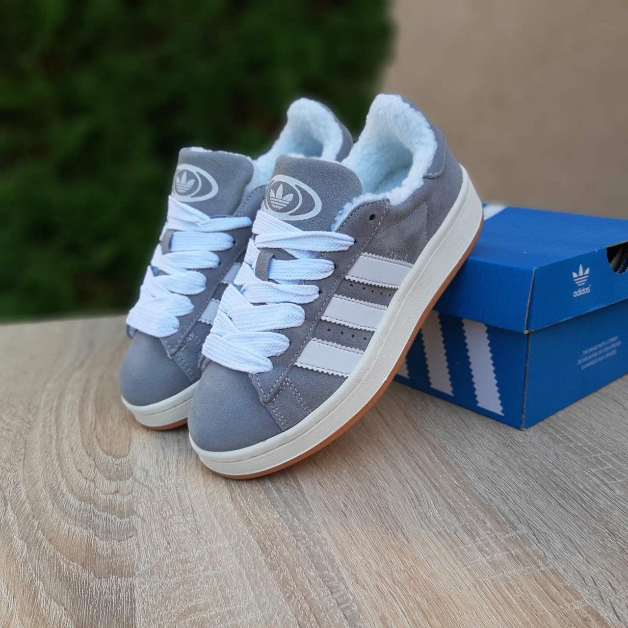 Кроссовки Adidas Campus Зимние, Кроссовки Адидас Кампус Серые Замшевые ...