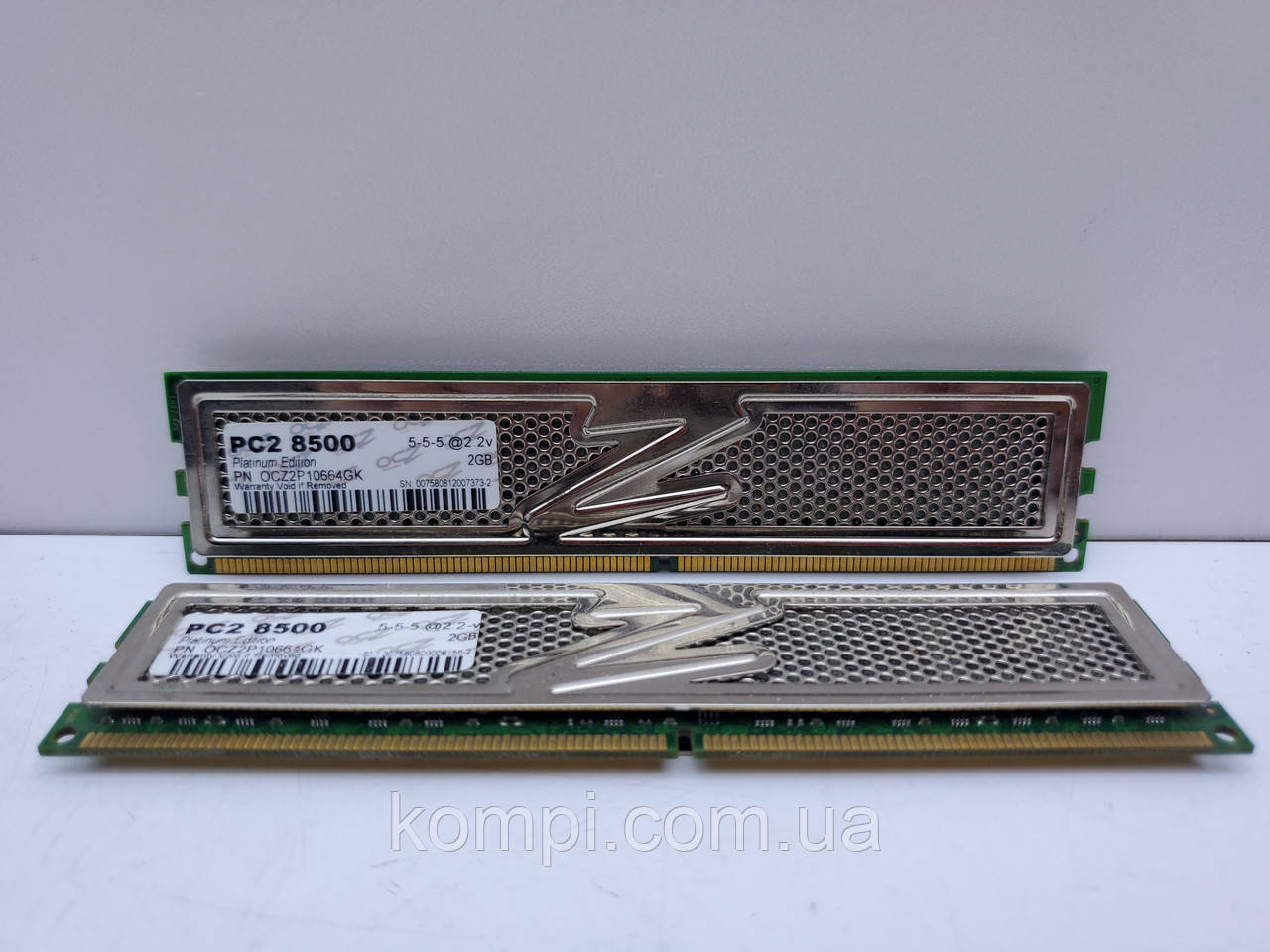 Оперативная память Ddr2 4gb Ocz Platinum Kit бу 2x2gb Ddr2 Pc2 8500