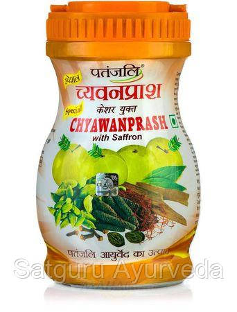 Чаванпраш с шафраном, 500 г, Патанджали; Chyawanprash with Saffron, 500 ...