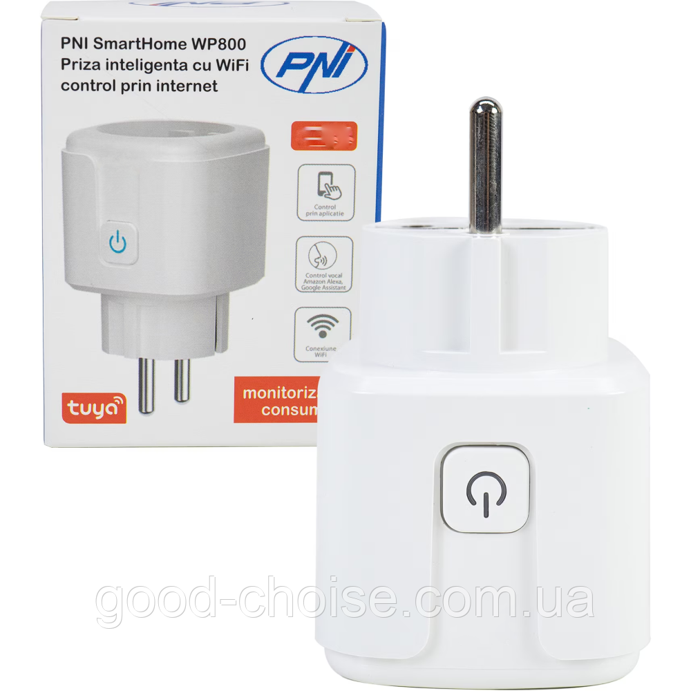 Умная WiFi розетка 20А с счетчиком электроэнергии Tuya Smart 4400Вт ...